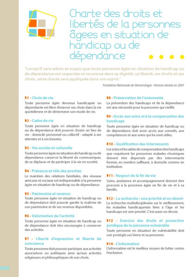 CHARTE DES DROITS ET LIBERTES DE LA PERSONNE AGEE - CENTRE HOSPITALIER ...